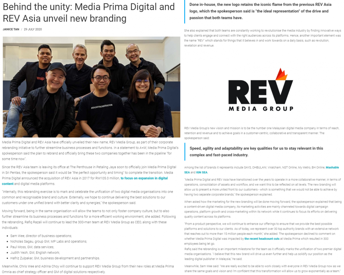 Behind the unity: Media Prima Digital and REV Asia unveil new branding ...